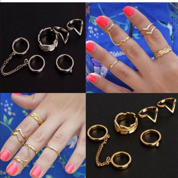 Jewelry | 6 Piece Stackable Knuckle Rings | Poshmark